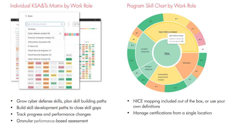 Individual KSA&Ts Matrix by Work Role and Program Skill Chart by Work Role Image